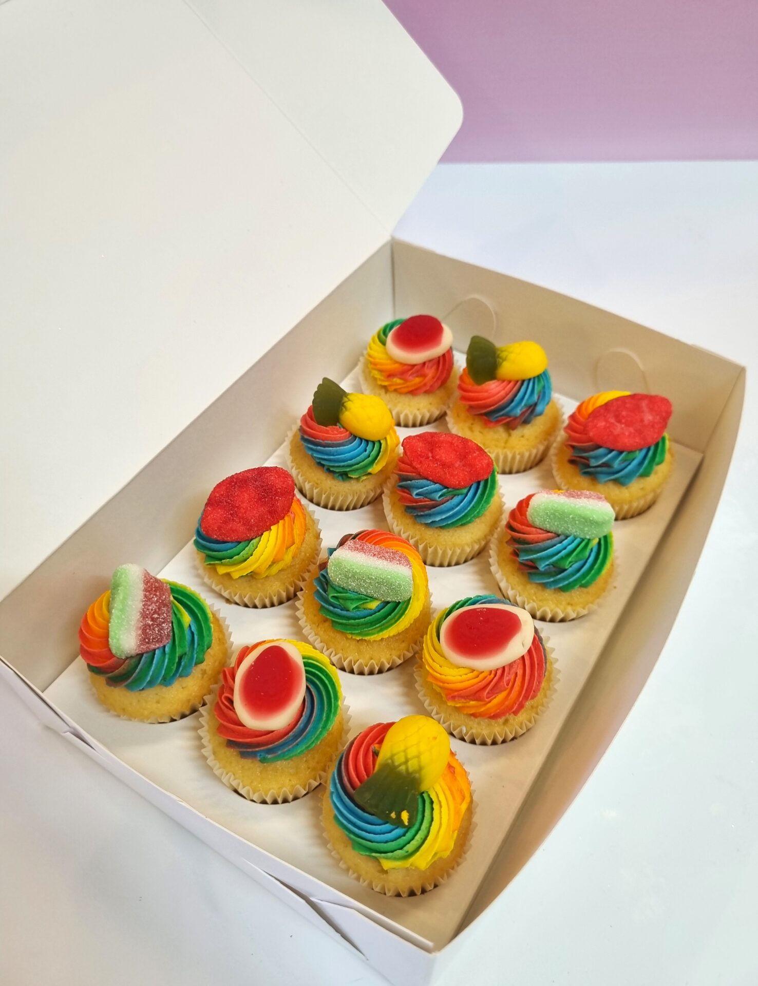 Rainbow Cupcakes - MINI SIZED - Sweet On Cup Cakes